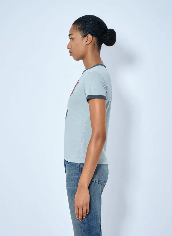 Acne Studios Graphic Rose T-shirt - Gray
