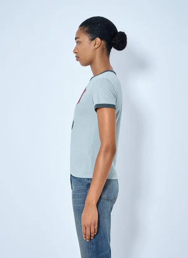 Acne Studios Graphic Rose T-shirt - Gray