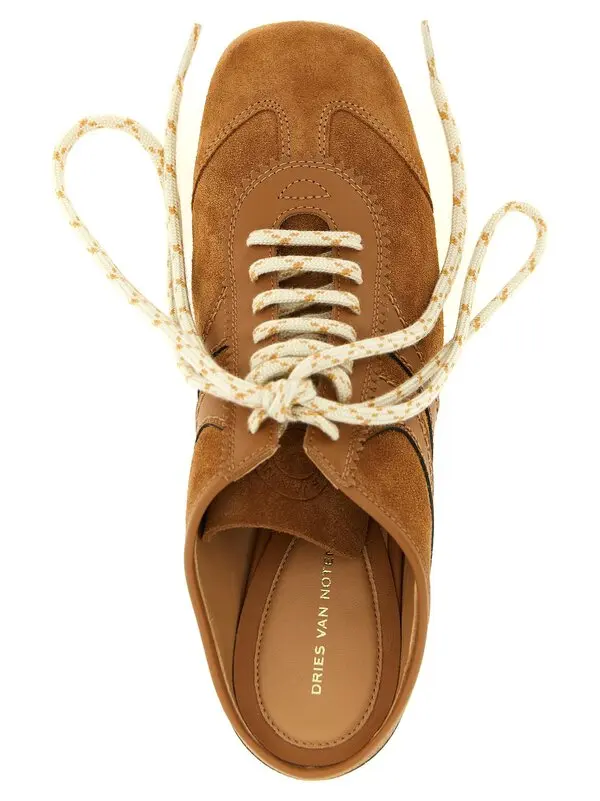 Dries Van Noten Suede Heeled Sneakers - Brown