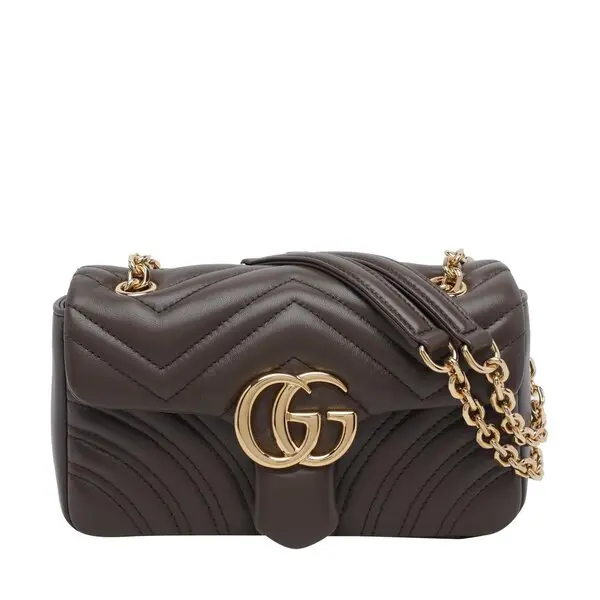 Gucci Matelasse' Gg Marmont Shoulder Bag - Brown