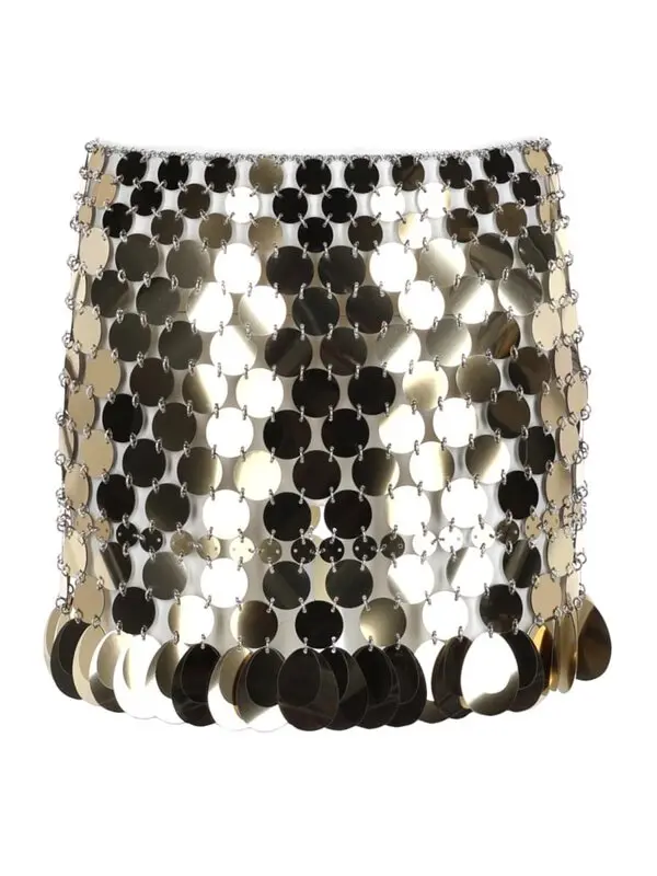 Rabanne Minigonna In Paillettes - Gold