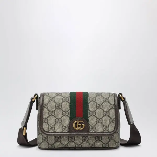 Gucci Mini Ophidia Shoulder Bag In Gg Monogram Canvas - Cream
