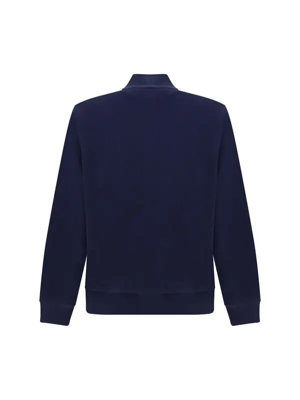 Brunello Cucinelli Cotton Zip Sweatshirt - Blue