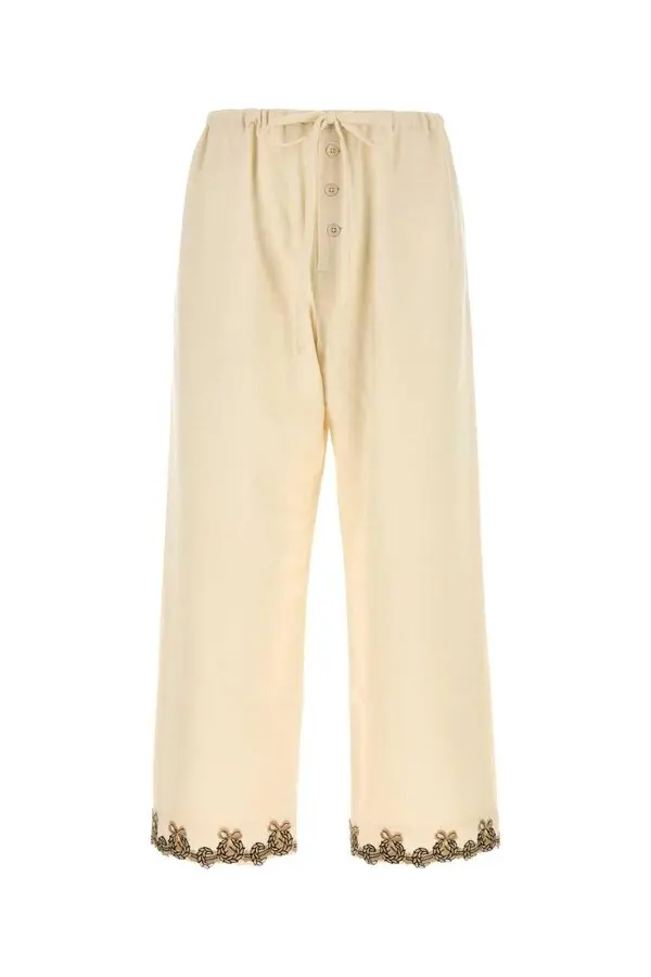 BODE Cream Wool Joggers