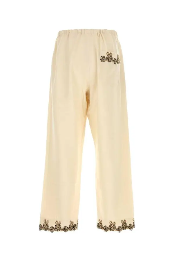 BODE Cream Wool Joggers