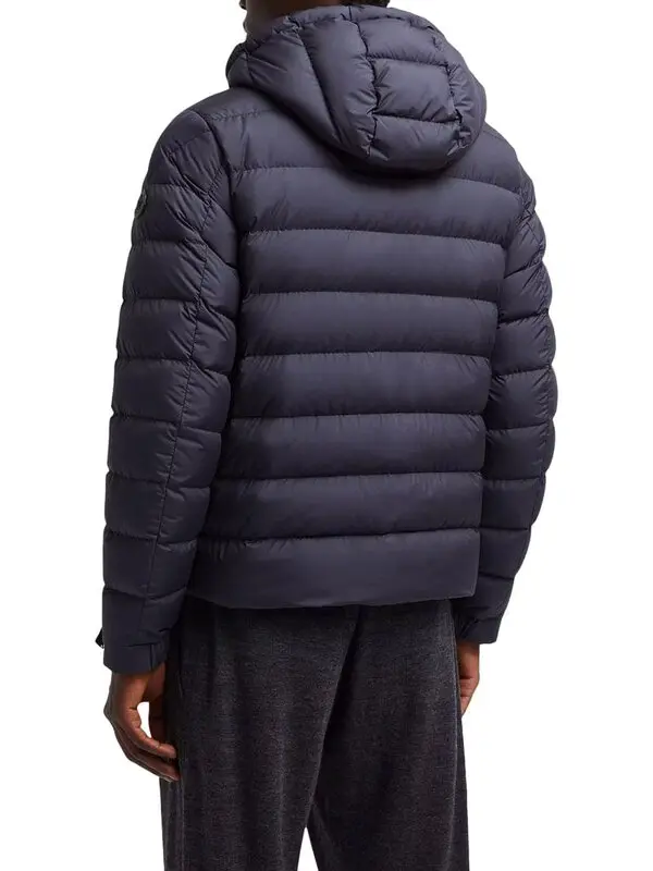 Moncler Arneb Short Hooded Down Jacket - Blue