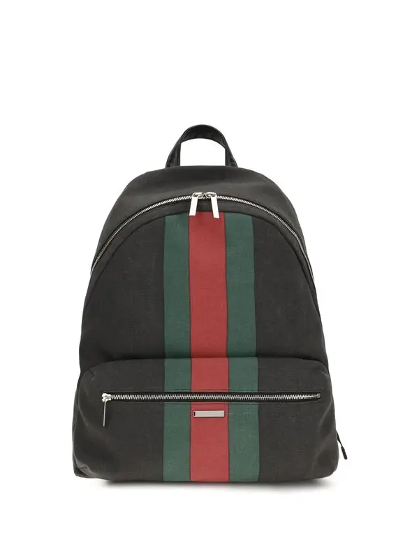 Gucci Large Web Backpack - Black