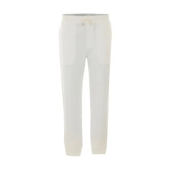 Brunello Cucinelli Techno Cotton Track Pants - White