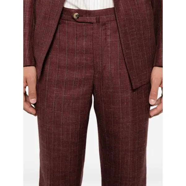 Isaia Suits Double Breasted Suits - Red