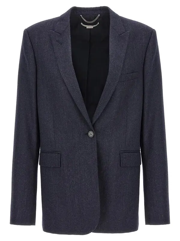 Stella McCartney Single-breasted Wool Blazer - Blue