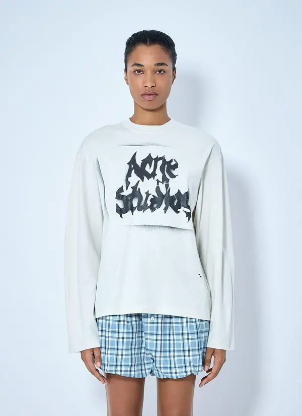 Acne Studios Gothic Logo T-shirt - White