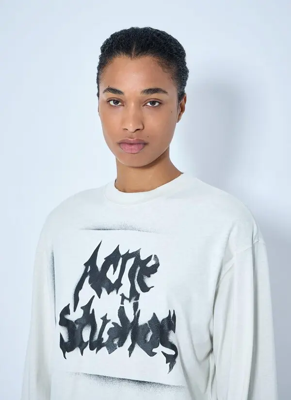 Acne Studios Gothic Logo T-shirt - White