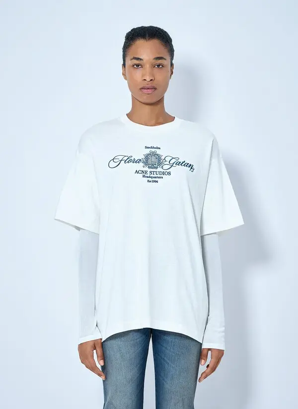 Acne Studios Embroidered T-shirt - White