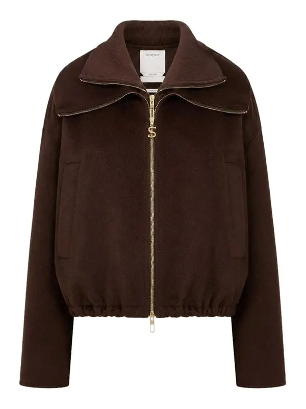 Sportmax Pure Wool Bomber Jacket With Removable Front Insert - Multicolor