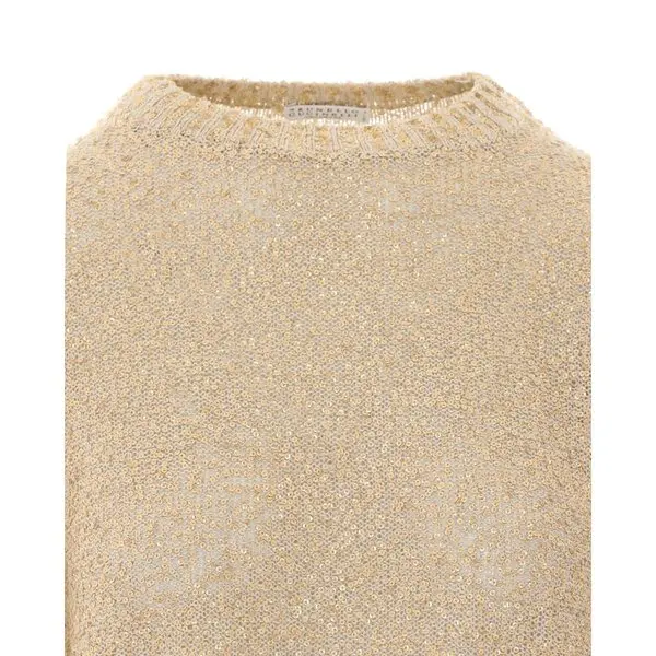 Brunello Cucinelli Sequins Sweater - Gold