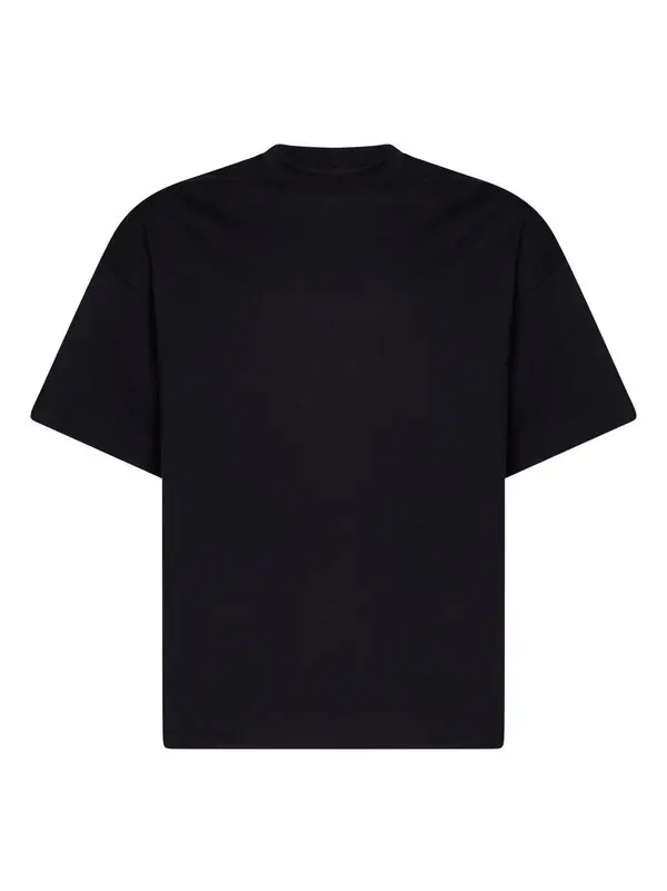 JIL SANDER Black Cotton Boxy T-shirt With Logo