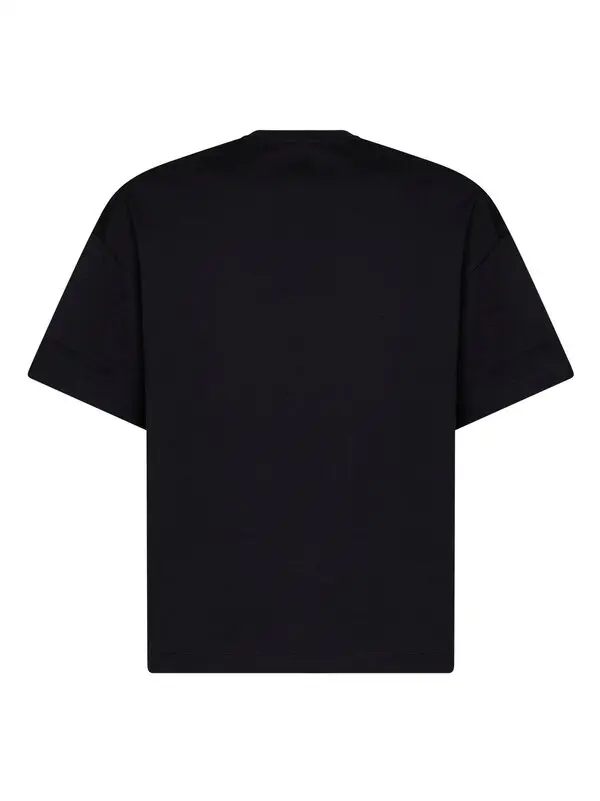 JIL SANDER Black Cotton Boxy T-shirt With Logo