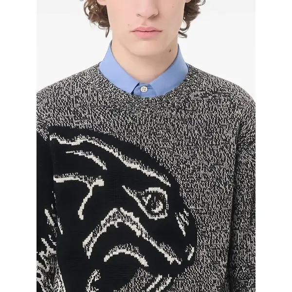 Valentino Garavani Panther Jacquard Sweater - Gray