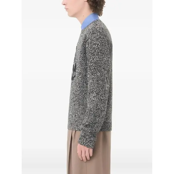 Valentino Garavani Panther Jacquard Sweater - Gray