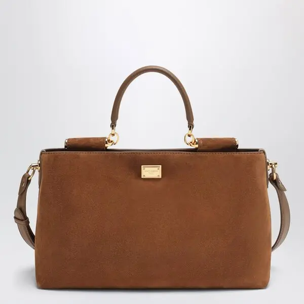Dolce & Gabbana Vittoria Suede Bag - Brown