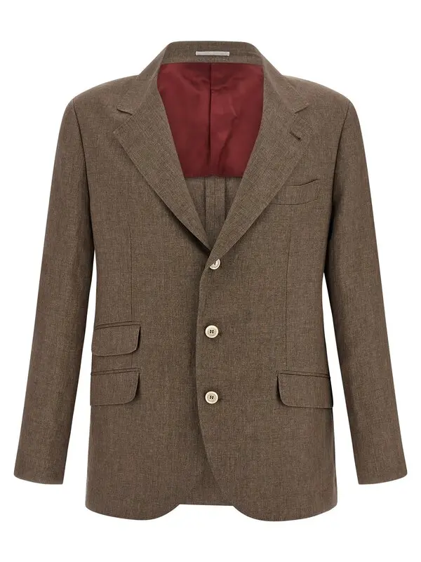 Brunello Cucinelli Cavallo' Blazer - Brown