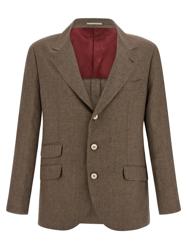 Brunello Cucinelli Cavallo' Blazer - Brown