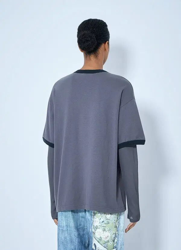 Acne Studios Layered Graphic T-shirt - Purple
