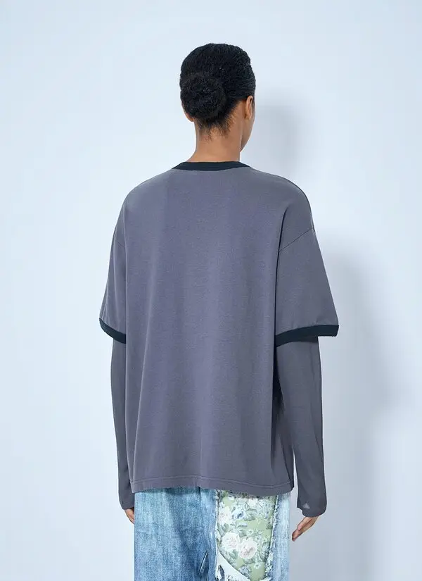 Acne Studios Layered Graphic T-shirt - Purple