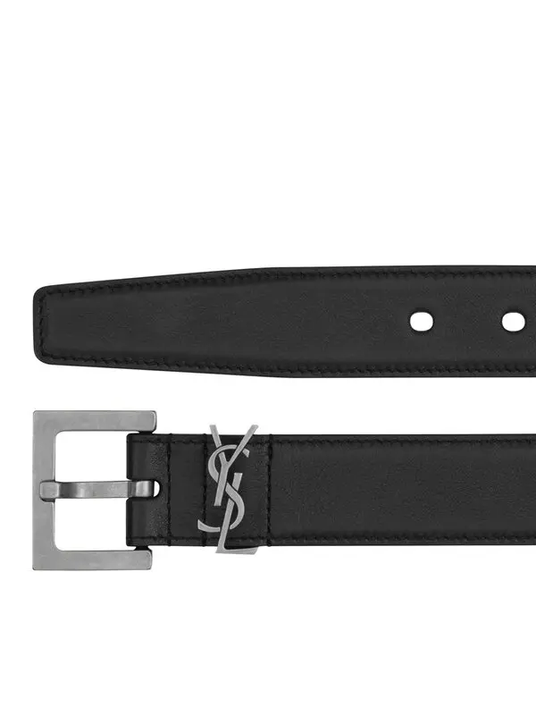 Saint Laurent Belt With Square Buckle With Cassandre Logo