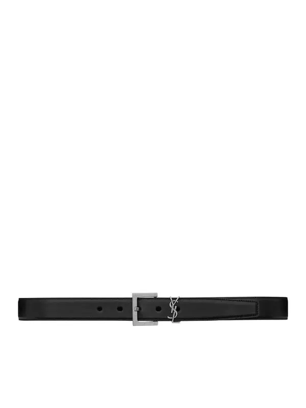 Saint Laurent Cassandre Logo Square Buckle Belt - Multicolor