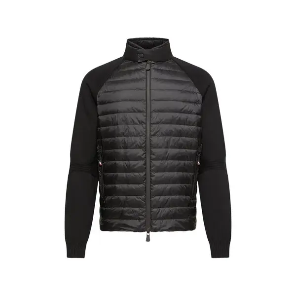 Moncler Quilted Zip Fastening Jacket - Black