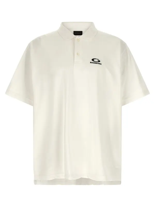 Balenciaga Laurel Classic' Polo Shirt - White