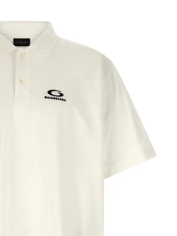 Balenciaga Laurel Classic' Polo Shirt - White