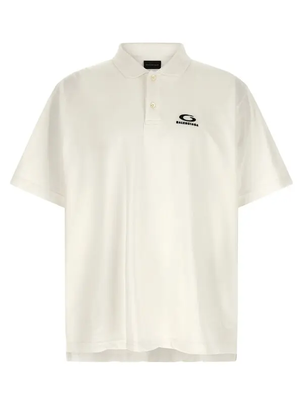 Balenciaga Laurel Classic' Polo Shirt - White