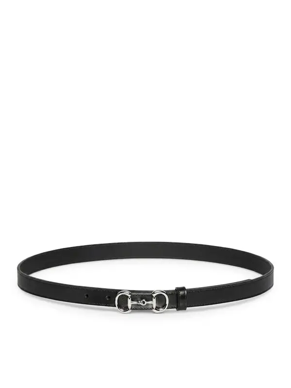 Gucci Slim Belt With Horsebit Buckle - Black
