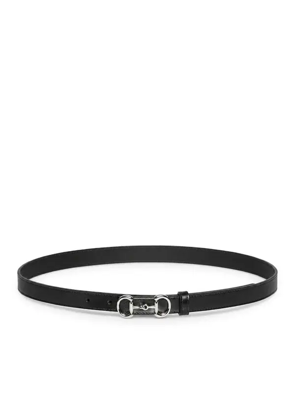 Gucci Slim Belt With Horsebit Buckle - Black