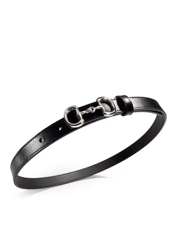 Gucci Slim Belt With Horsebit Buckle