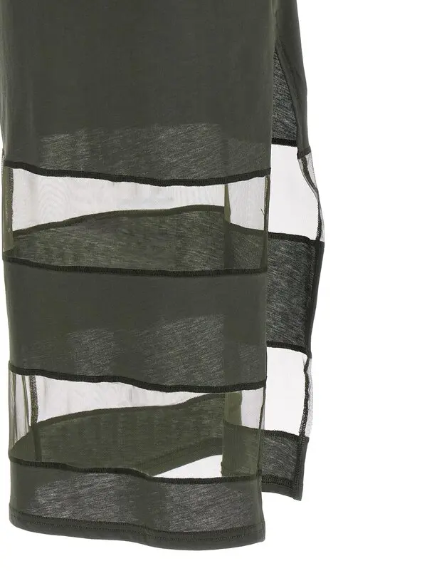 Coperni Striped Sheer Polo' Dress - Green