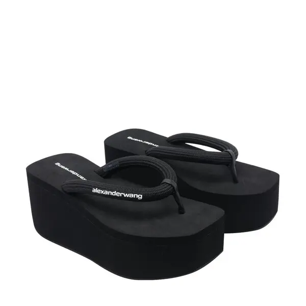 Alexander Wang Jenna Thong Platform Sandals - Black