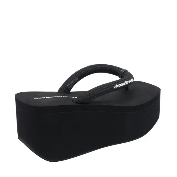 Alexander Wang Jenna Thong Platform Sandals - Black