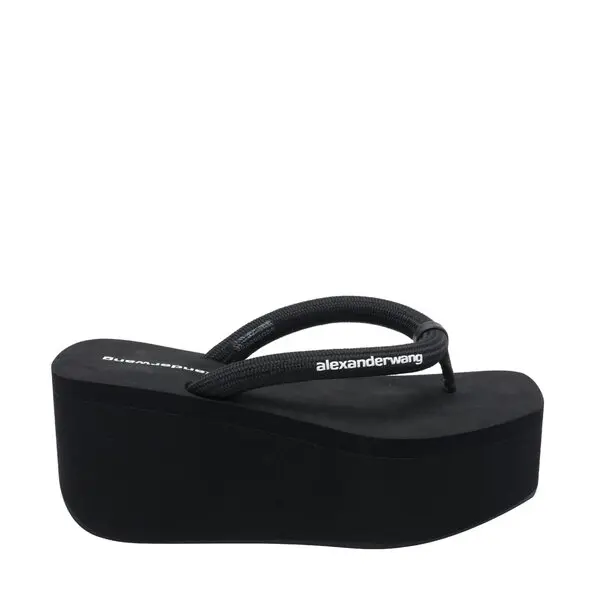Alexander Wang Jenna Thong Platform Sandals - Black