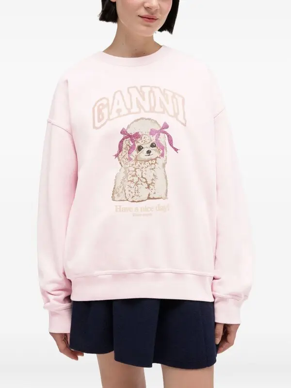 GANNI Puddle Organic Cotton Sweater - Multicolor