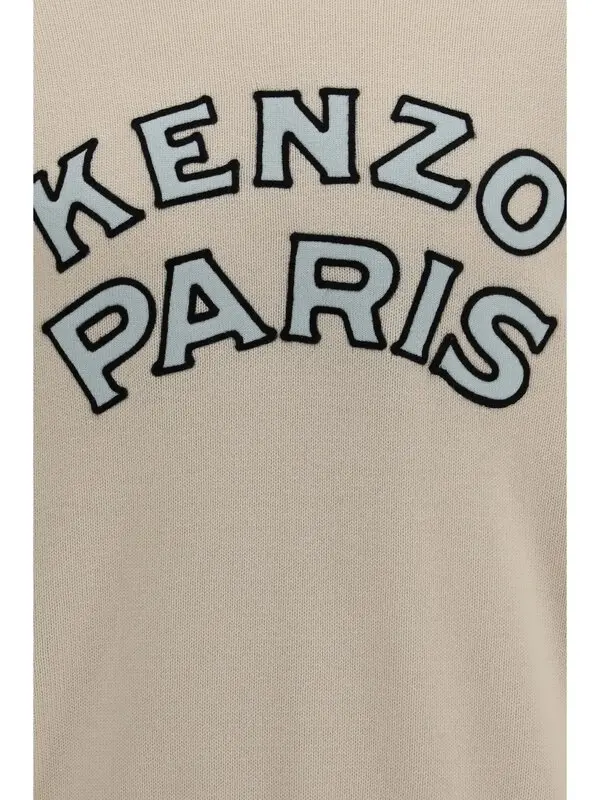 Kenzo Emblem Embroidered Wool And Cotton Sweater