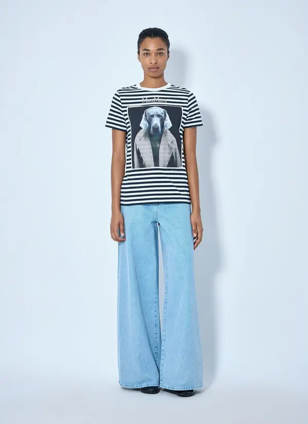 Max Mara Striped Graphic T-shirt