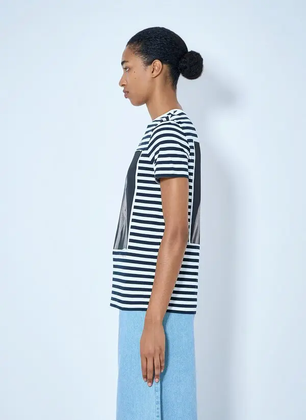 Max Mara Striped Graphic T-shirt - Blue