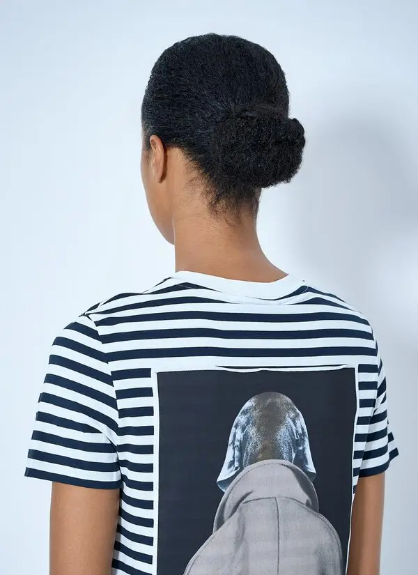 Max Mara Striped Graphic T-shirt - Blue