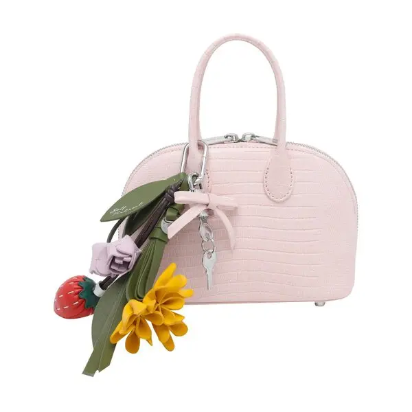 SELF-PORTRAIT Embossed Leather Mini Bag - Pink