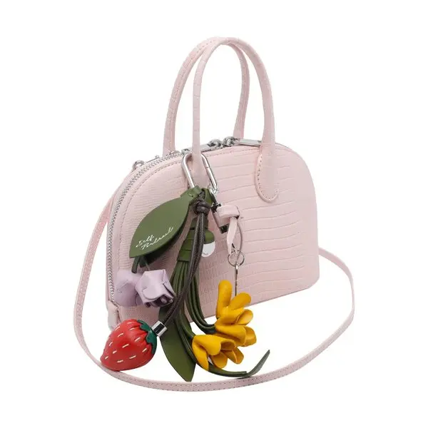 SELF-PORTRAIT Embossed Leather Mini Bag - Pink