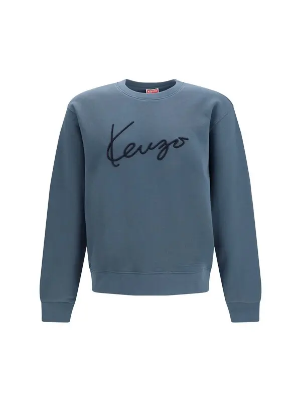 Kenzo Signature Embroidered Cotton Sweatshirt