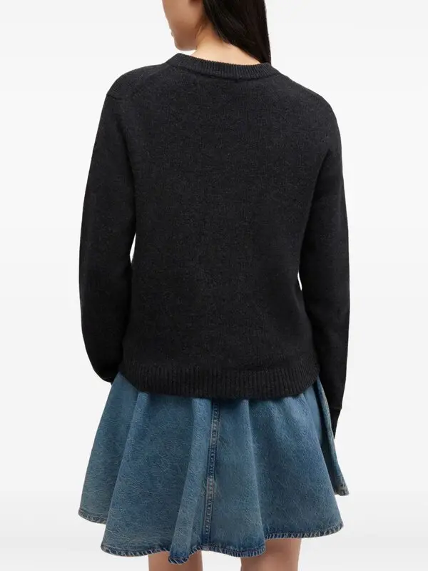 GANNI Wool Crewneck Sweater - Multicolor